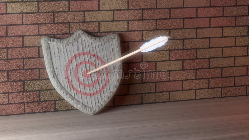 Arrow hit target stock illustration. Illustration of excellence - 352612319