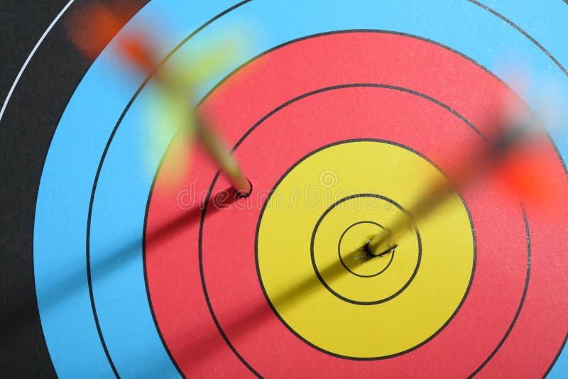 Arrow hit target stock photo. Image of goal, accurate - 26844906