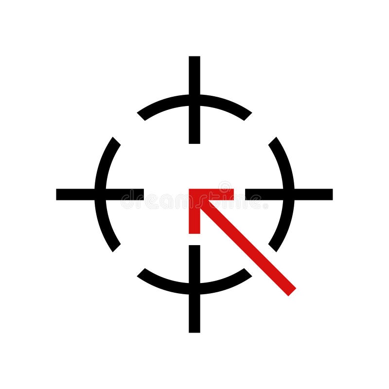 Arrow Hit the Target Graphic Icon Stock Vector - Illustration of center ...