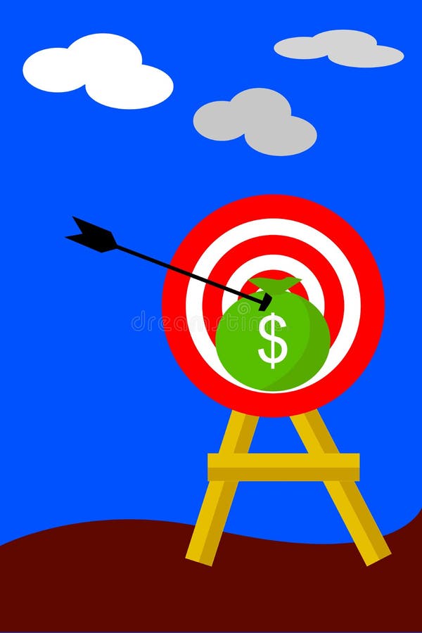 Arrow Hit a Target ($), Illustration for Hit the Target Stock Vector ...