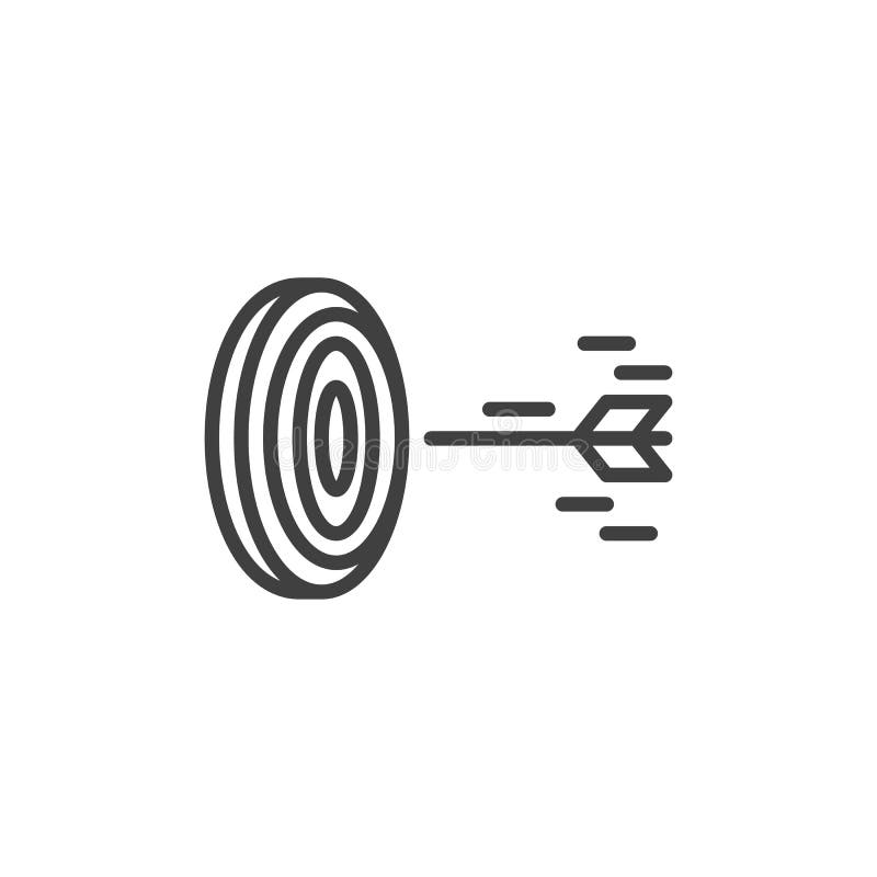 Target line icon stock vector. Illustration of logo - 101612337