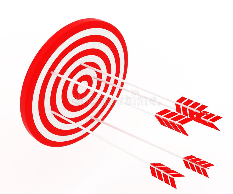 The arrow hit the target stock illustration. Illustration of person ...