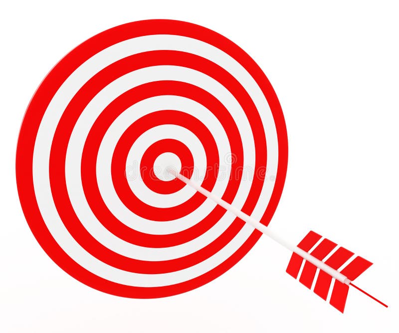 The arrow hit the target stock illustration. Illustration of activity ...