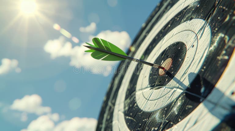 The Arrow in Bullseye. AI Generated Stock Illustration - Illustration ...