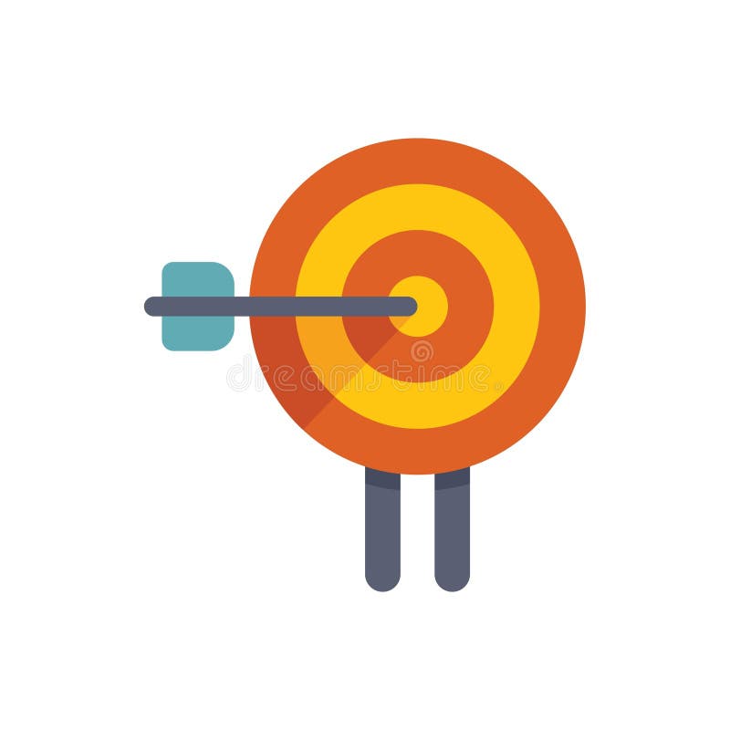 Arrow Hitting the Center of an Archery Target Standing on the Ground ...