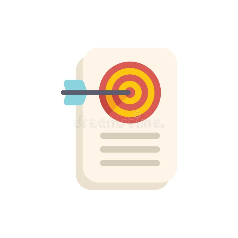 Arrow Hitting Center of Target on Document for Business Strategy Stock ...