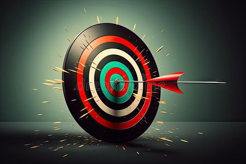 Arrow Hitting Center Target Illustration Stock Photo - Image of ... Arrow Hitting Center Target Illustration Stock Photo - Image of ...