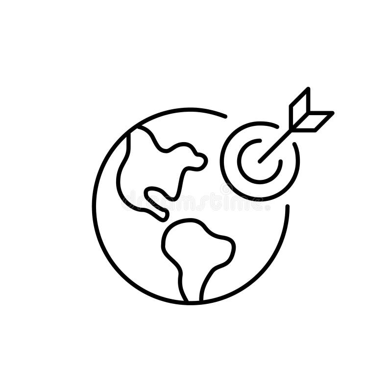 Arrow Hitting Target on Earth. Precision in Global Navigation, Targeted ...