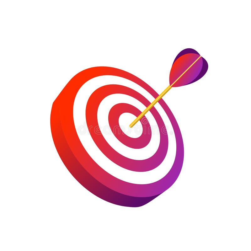 Arrow Hitting the Target.symbol of Achieving Success Stock Vector ...
