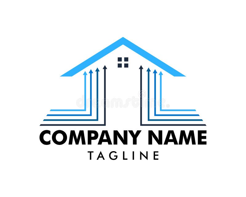 Arrow House Logo Design Template Stock Vector - Illustration of ...
