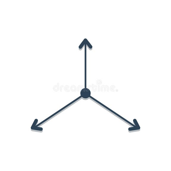 Color Illustration Icon for Arrow, Axis and 3d Axis Stock Illustration ...