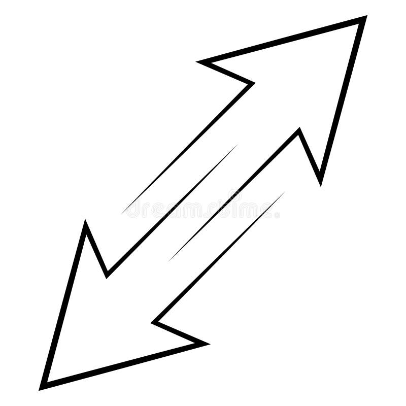 Arrow Icon in Different Directions Diagonally, Sign Transfer, Stretch ...