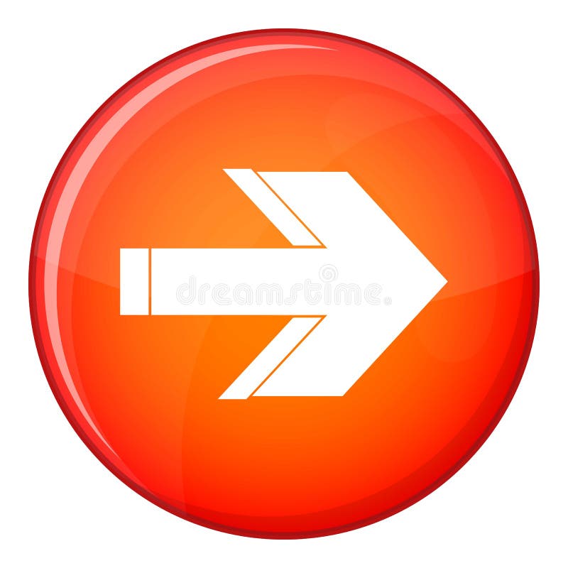 Arrow icon, flat style stock vector. Illustration of draw - 82771381