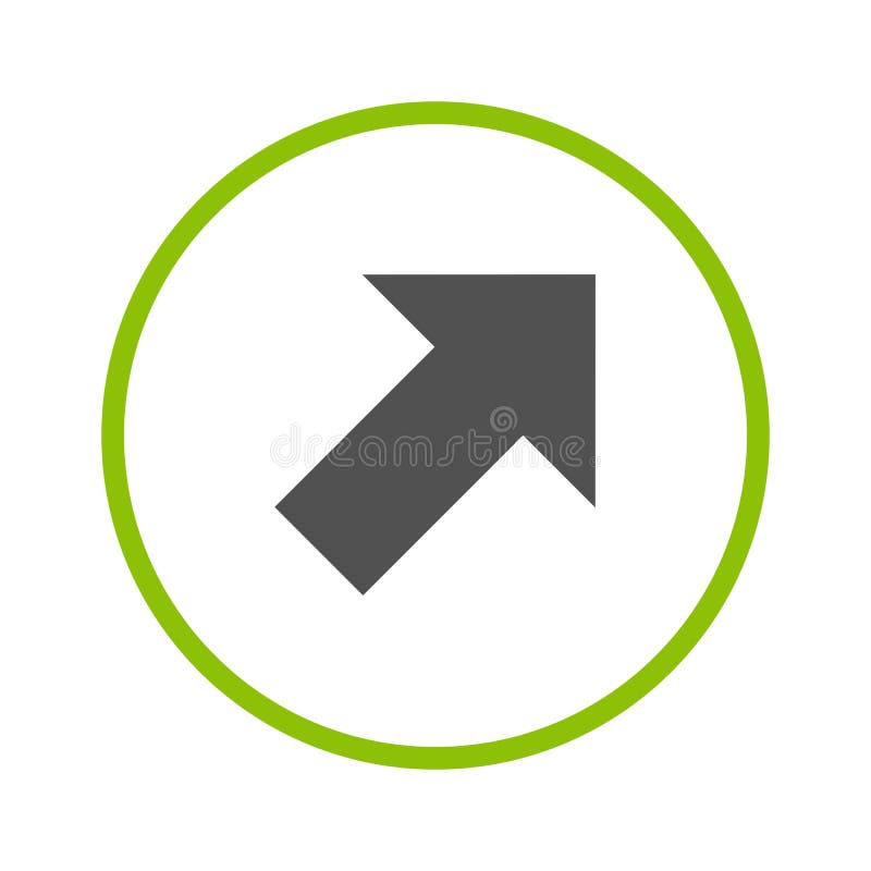 Arrow Icon in Green Circle: Increase Stock Illustration - Illustration ...