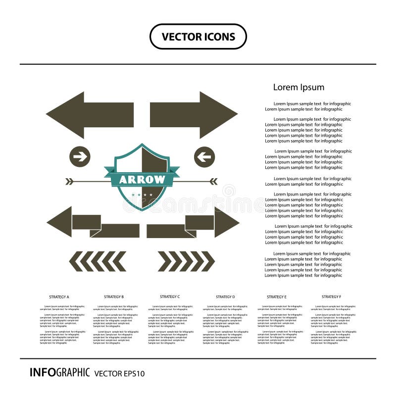Arrow icon info graphic stock vector. Illustration of download - 103147248