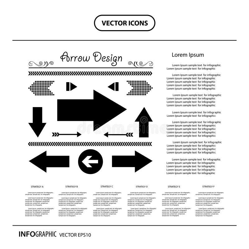 Arrow icon info graphic stock vector. Illustration of symbol - 103147275