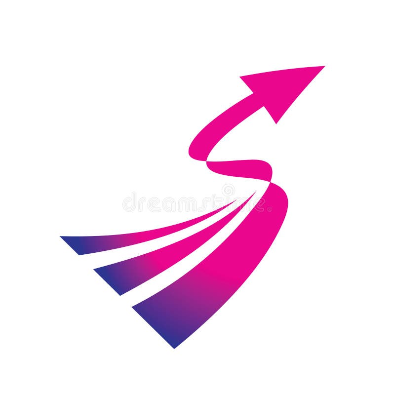 Arrow Icon Logo Template Design Element. Dynamic Movement Icon ...