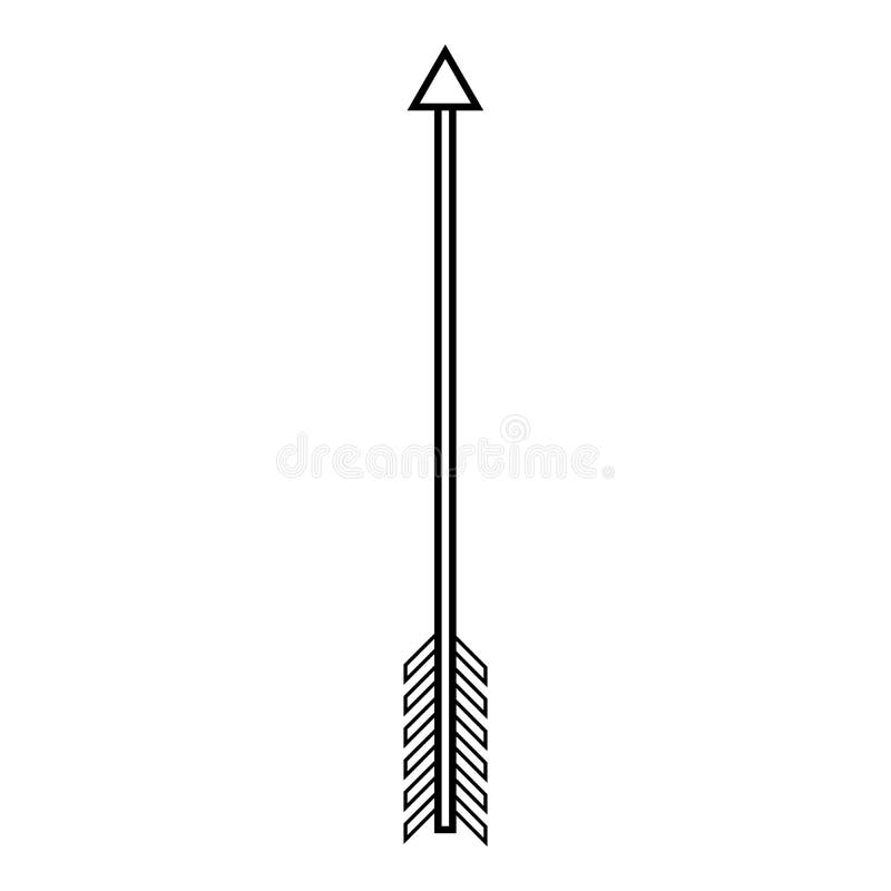 Arrow icon, outline style stock vector. Illustration of design - 83566607