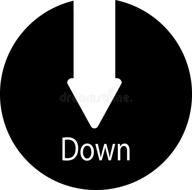 Arrow Icon Pointing Down. Flat Image Stock Illustration - Illustration ...