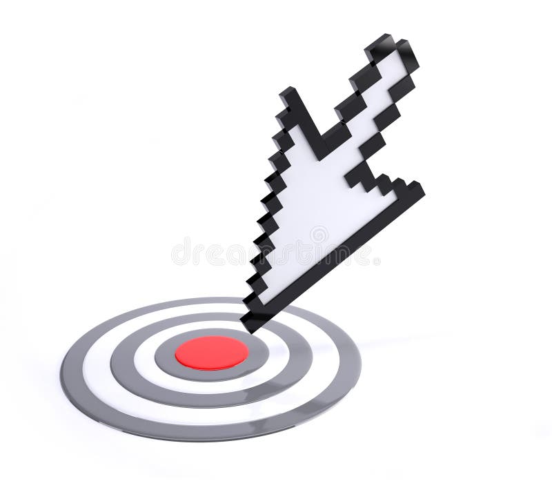 Arrow Icon Pointer Goes Target Stock Illustrations – 2 Arrow Icon ...