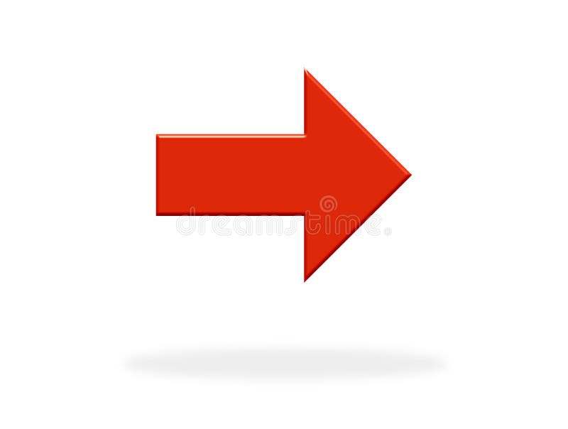 Arrow Icon Right with Red Color Stock Illustration - Illustration of ...