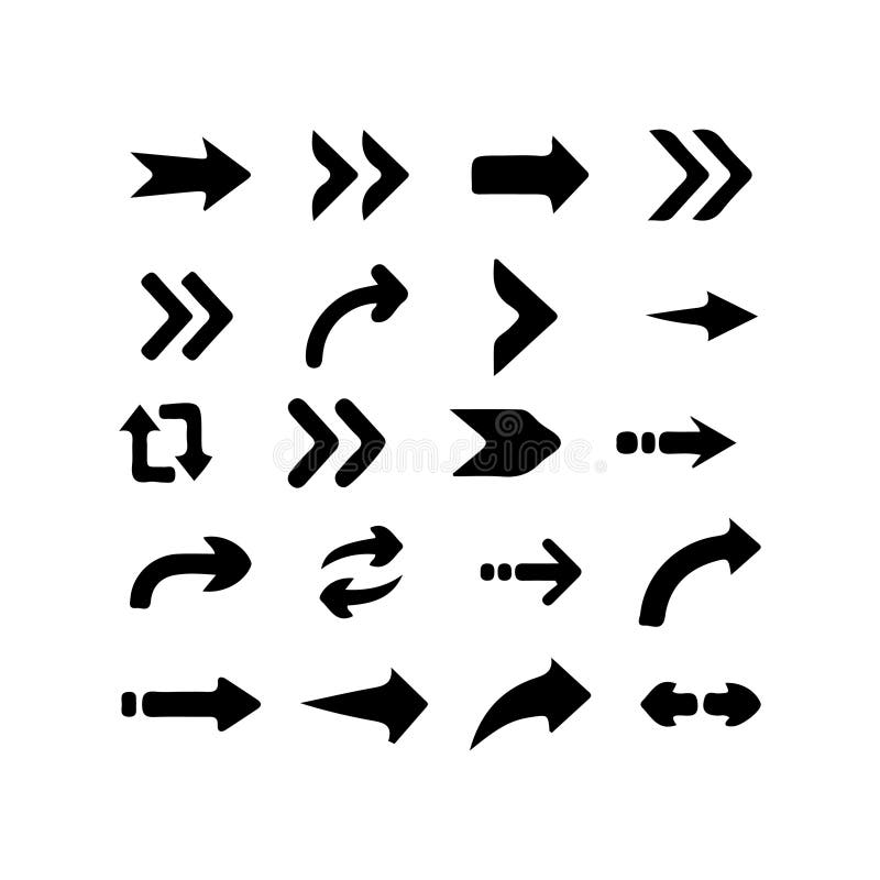 Arrow Icon Set. a Collection of Different Arrows Stock Vector ...