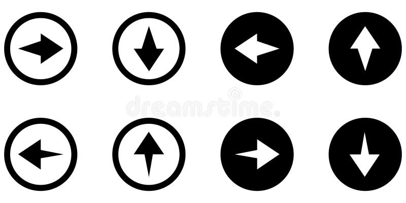 Arrow Icon Set. Collection Different Arrow Signs Stock Illustration ...
