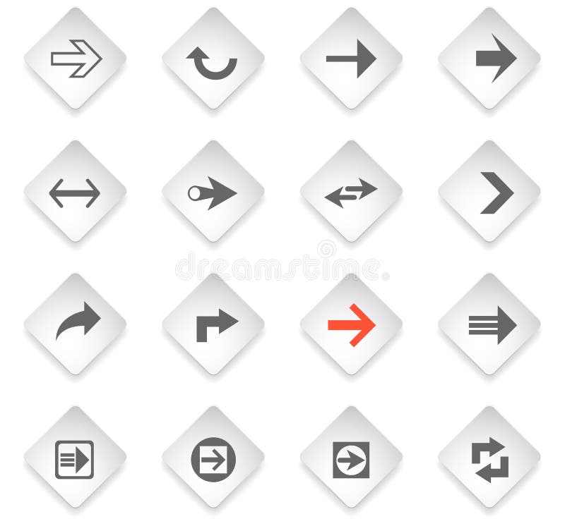Arrow icon set stock illustration. Illustration of button - 88625959