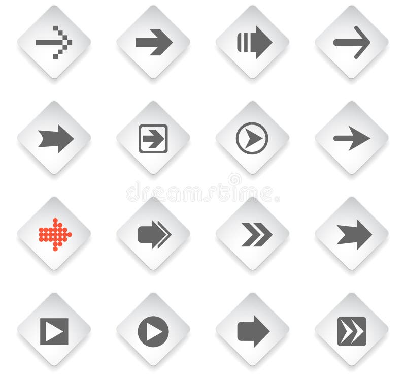 Arrow icon set stock illustration. Illustration of previous - 88625972