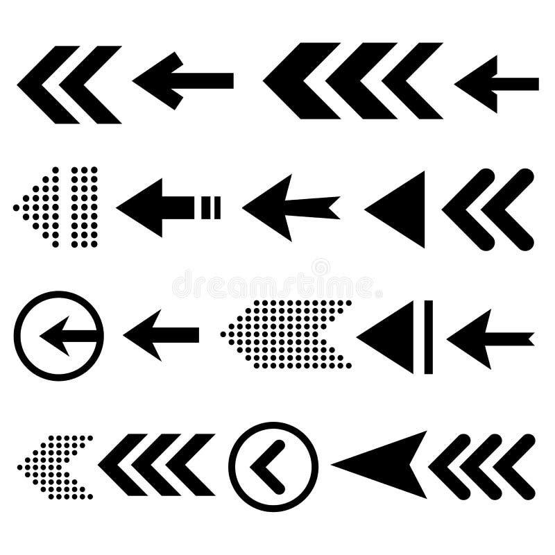 Arrow Icon Set Great Design For Any Purposes Stock Vector
