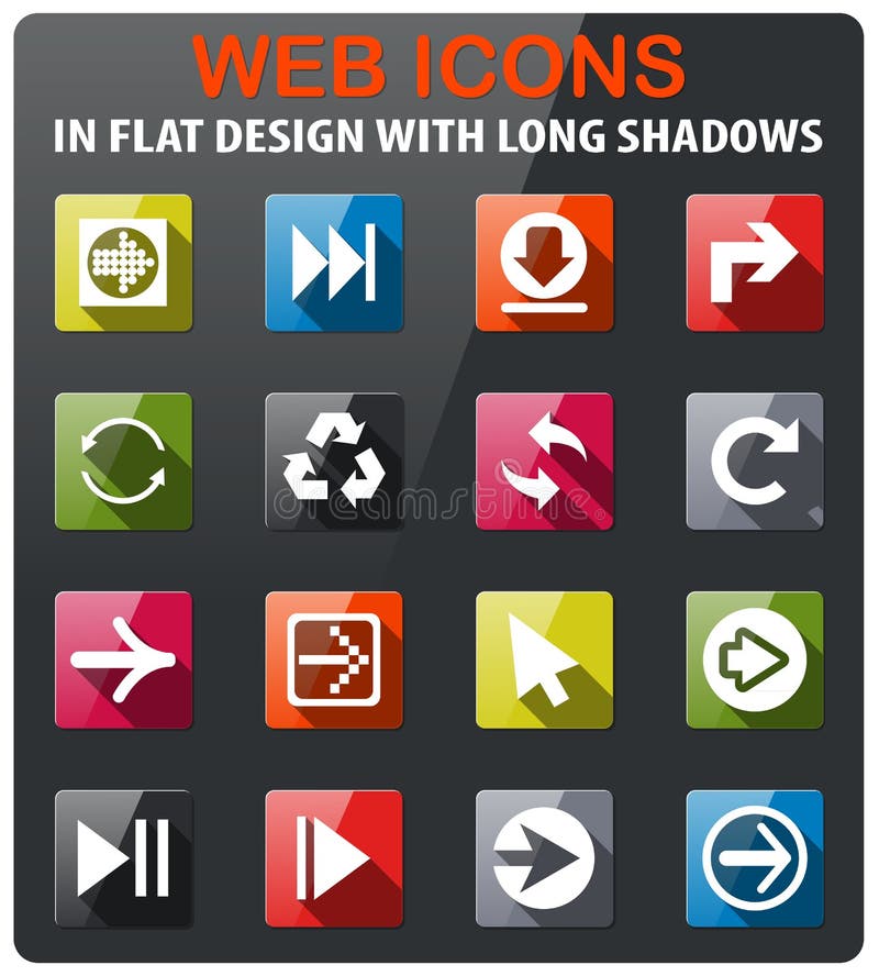 Arrow icon set stock illustration. Illustration of narrow - 88293132