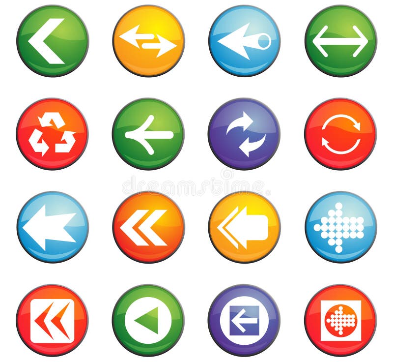 Arrow icon set stock illustration. Illustration of next - 89187625