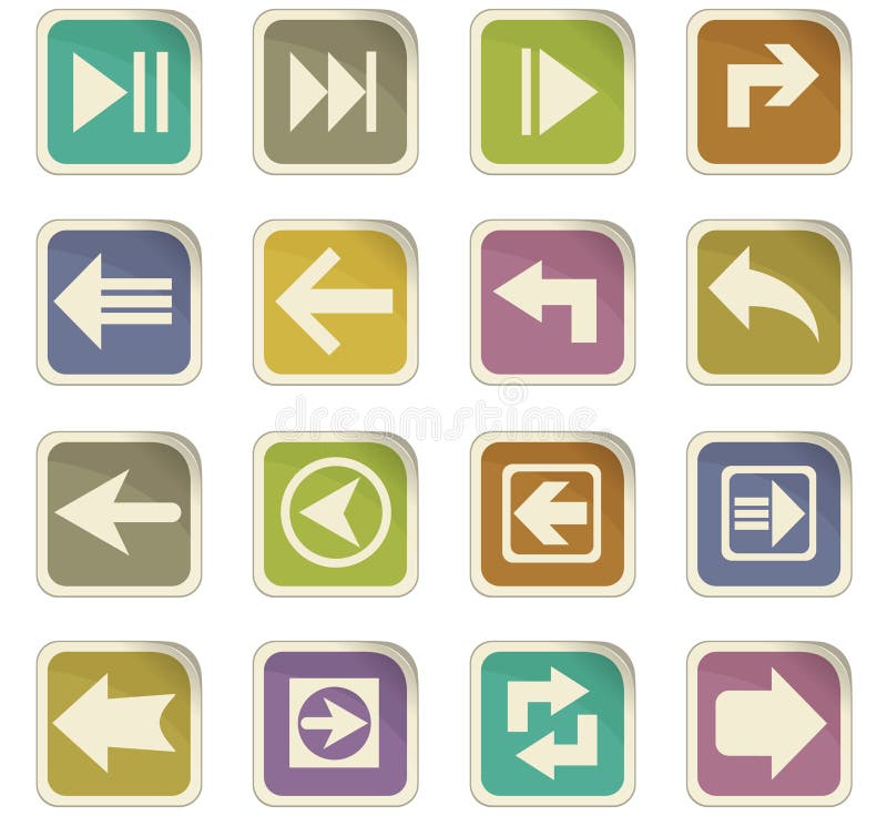 Arrow icon set stock illustration. Illustration of download - 89217140