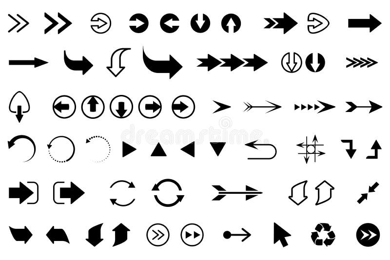 Arrow Icon Set. Modern Simple Arrows Collection Stock Vector ...