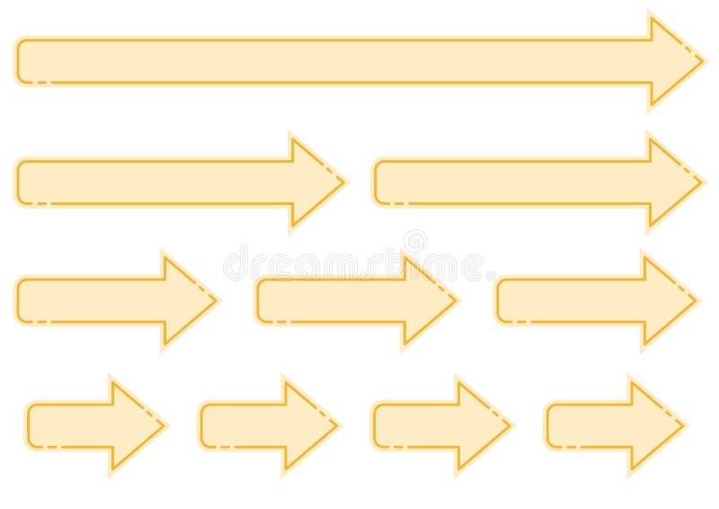 Arrow Icon Set - Variation in Length Stock Vector - Illustration of ...