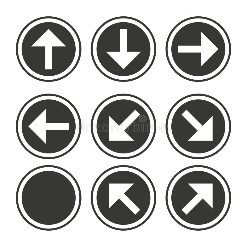 Arrow Icon Set. Vector Illustration. EPS 10 Stock Vector - Illustration ...