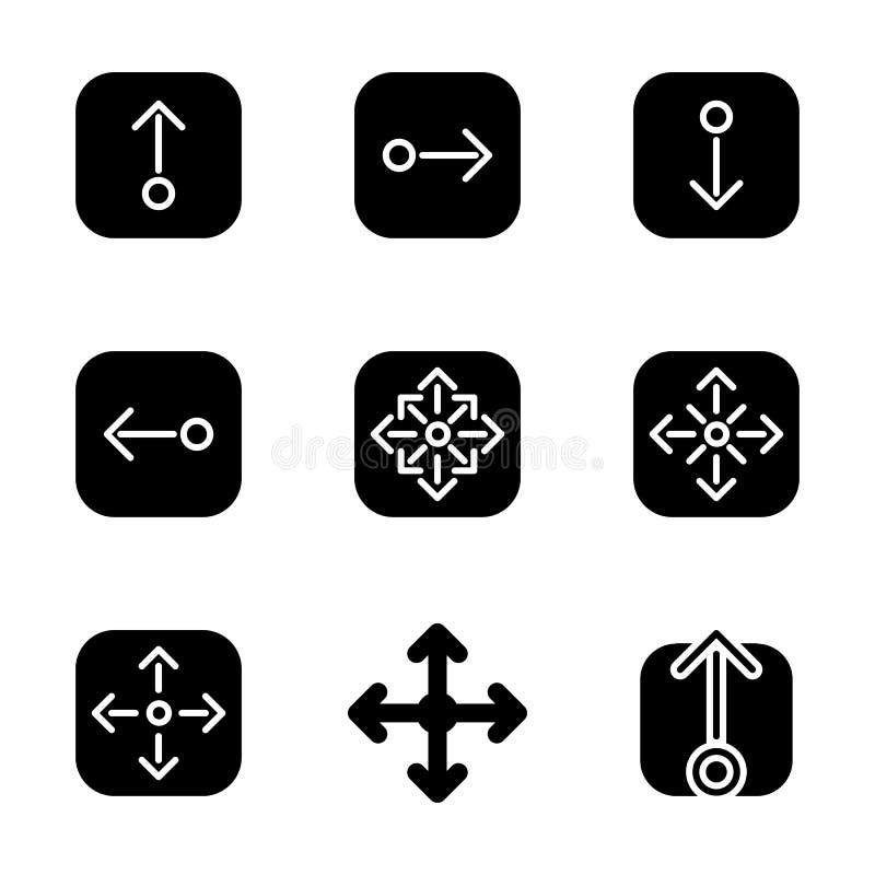 Arrow Icon Set 2 Include Arrow,interface,esential,web Stock Vector ...