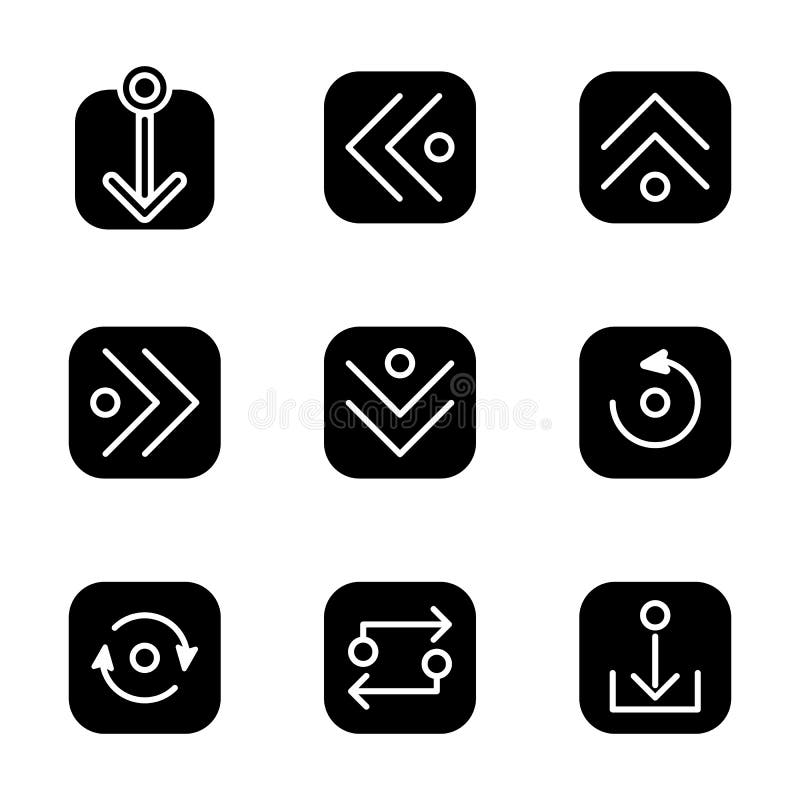 Arrow Icon Set 1 Include Arrow,interface,esential,web Stock Vector ...