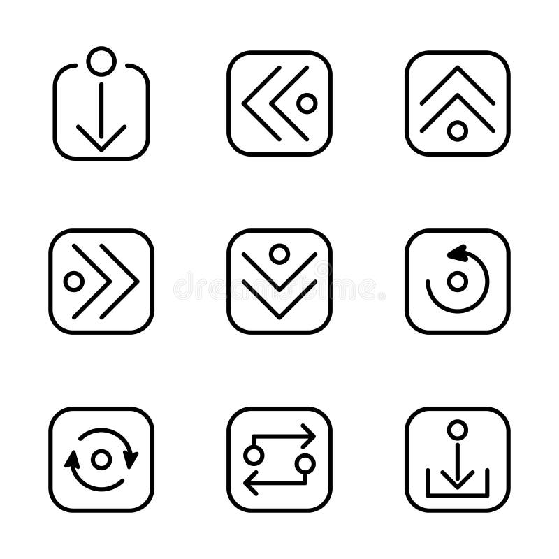 Arrow Icon Set 5 Include Arrow,interface,esential,web Stock Vector ...