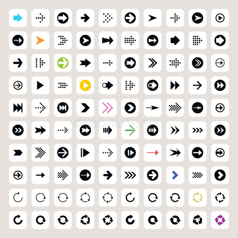 Rectangular Arrow Shapes Stock Illustrations – 352 Rectangular Arrow ...