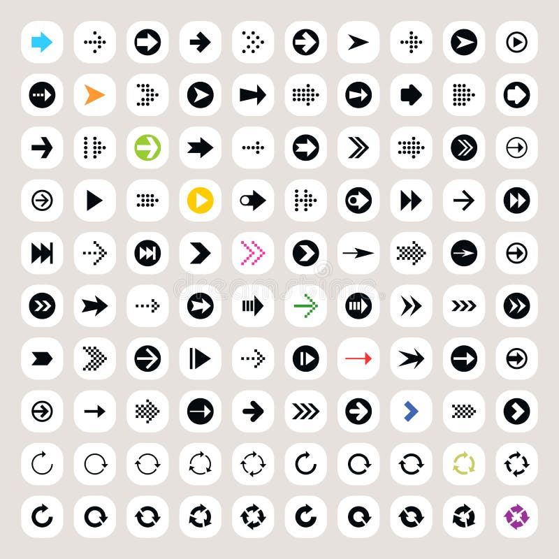 Rectangular Arrow Shapes Stock Illustrations – 352 Rectangular Arrow ...