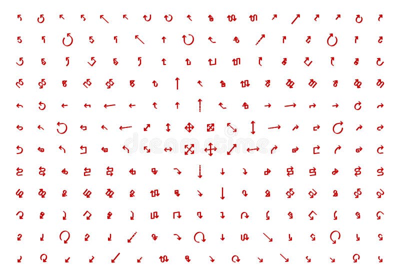 Arrow Icon Symbol Different Direction Set. Arrows Vector Collection ...