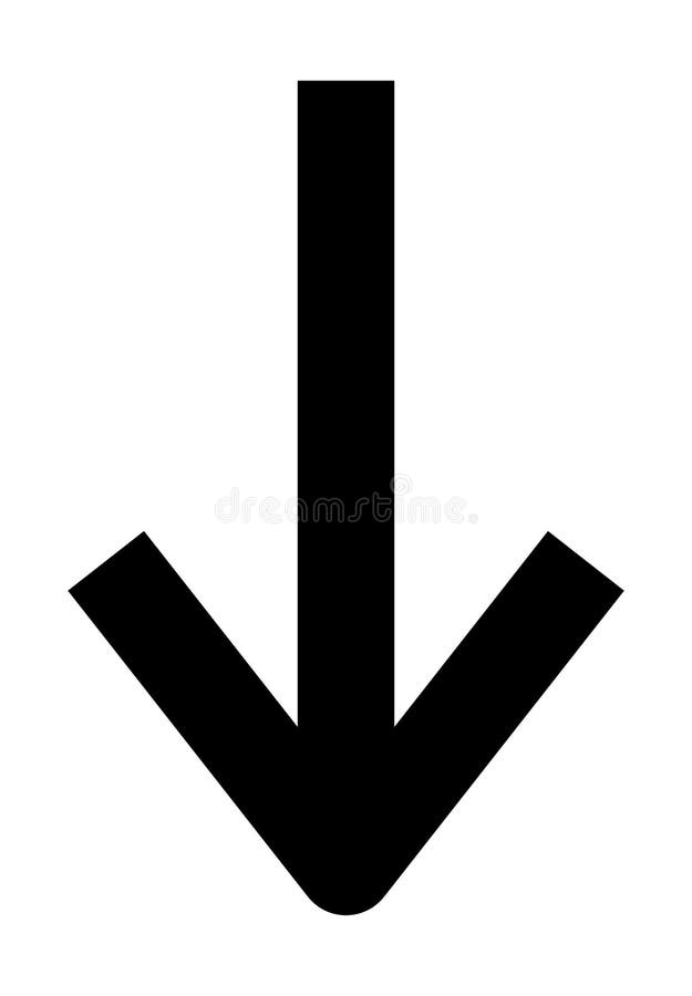 Arrow icon. Arrow symbol stock vector. Illustration of downgrade ...