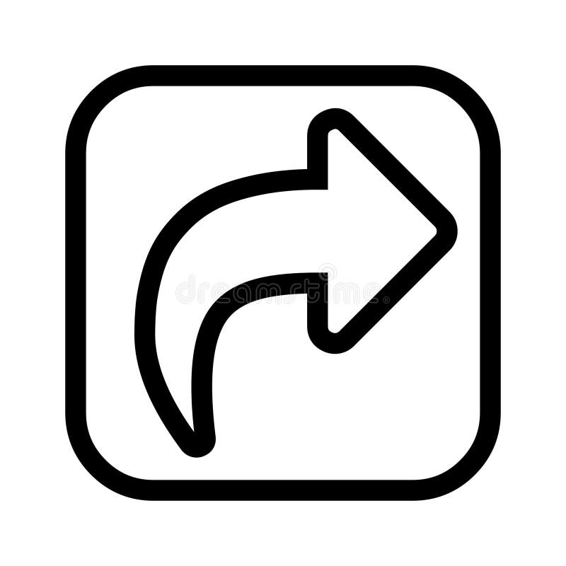 Arrow Icon Vector. Next Illustration Sign. Turn Symbol. Share Button ...