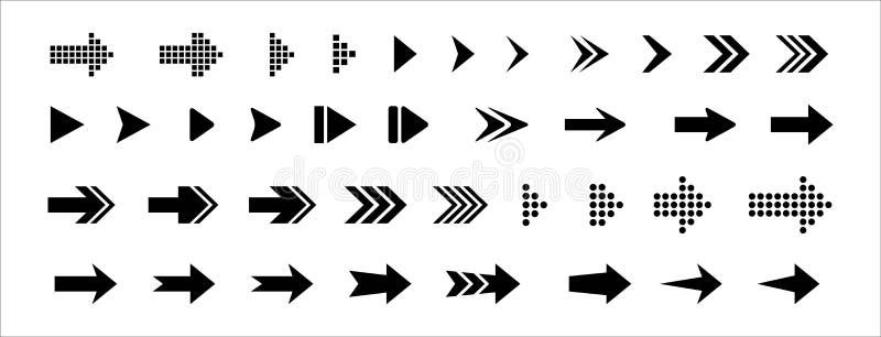 Arrow Icon Vector Set. Arrows Icons Vector Set. Massive Collection of ...