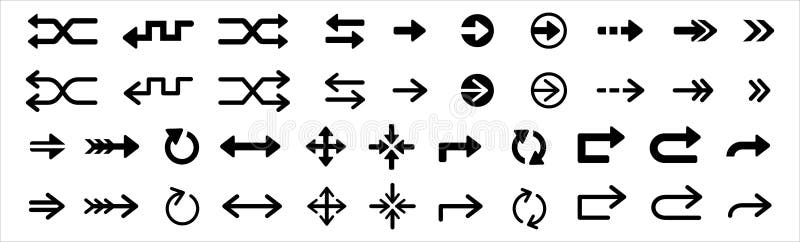 Arrow Icon Vector Set. Arrows Icons Vector Set. Massive Collection of ...