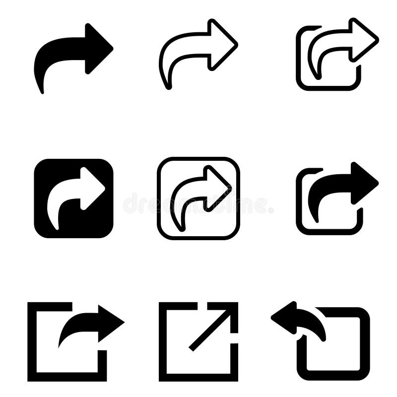 Arrow Icon Vector Set. Button Connection Illustration Sign Collection ...