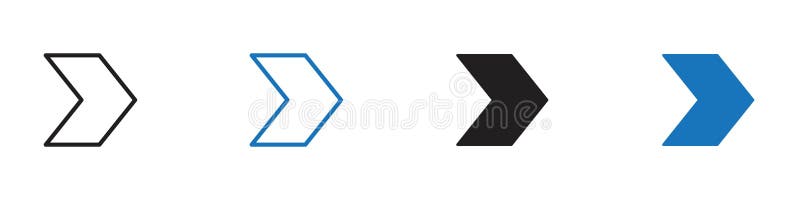 Arrow Icon Vector Set Outline Stock Illustration - Illustration of ...