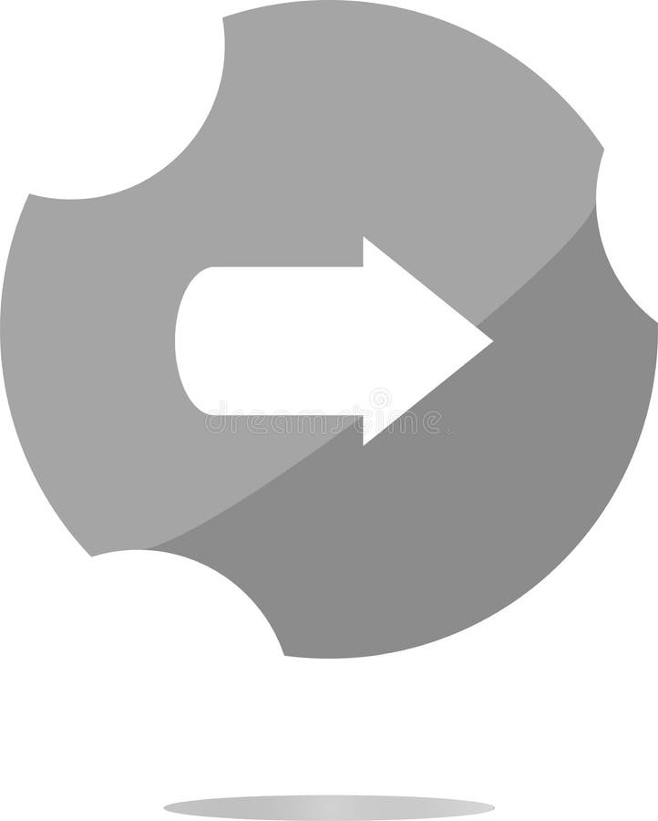 Arrow Icon Web Button Isolated on White Stock Illustration ...