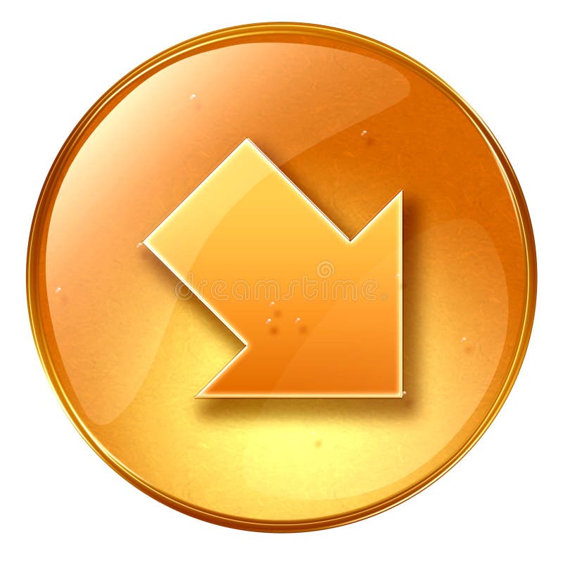 Arrow icon yellow stock illustration. Illustration of aqua - 293758184